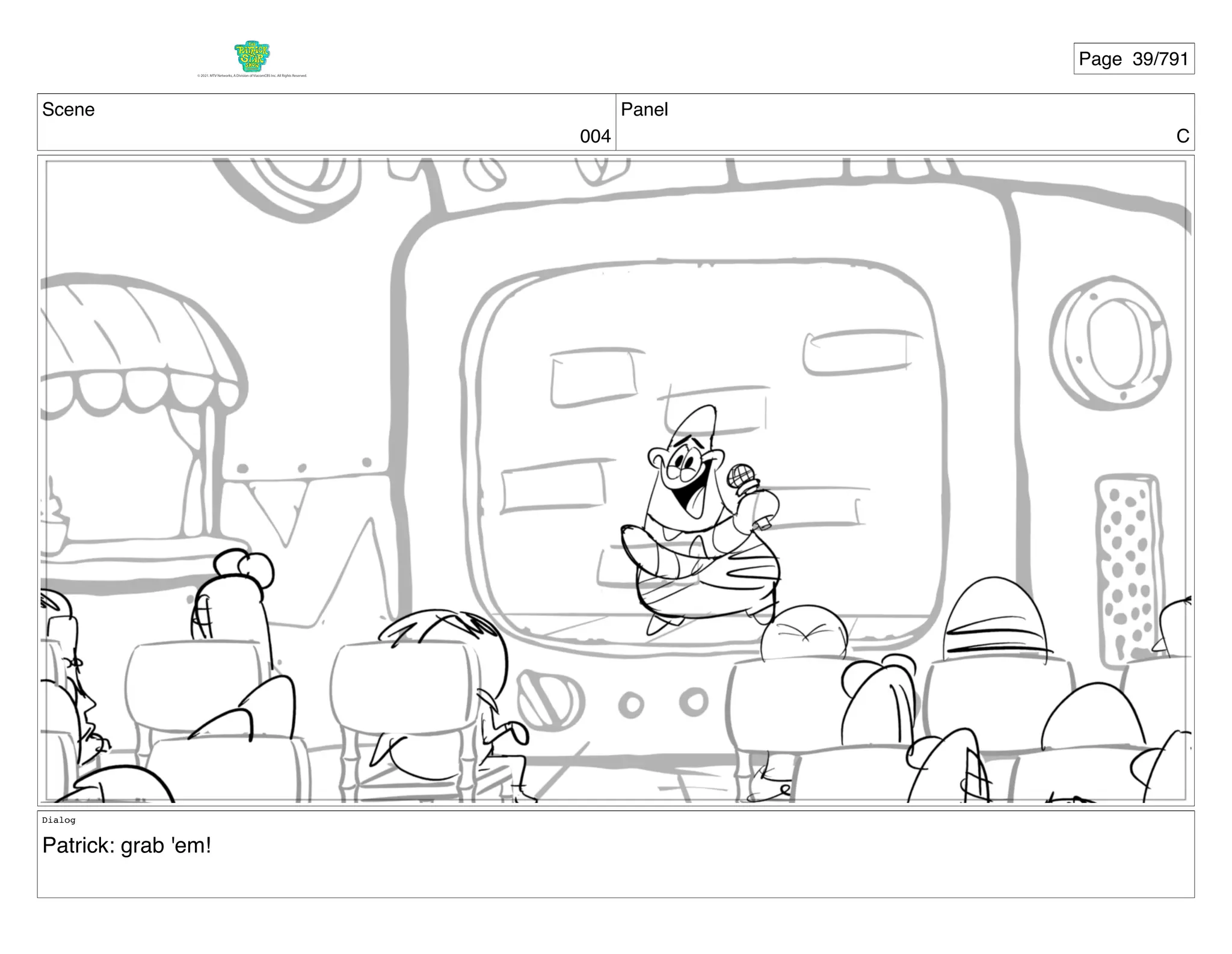 The Patrick Star Show- 'Pat Roast' (Storyboard Excerpt) | PPT