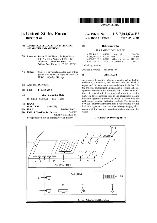 Addressable Location Indicator Apparatus and Method | PDF