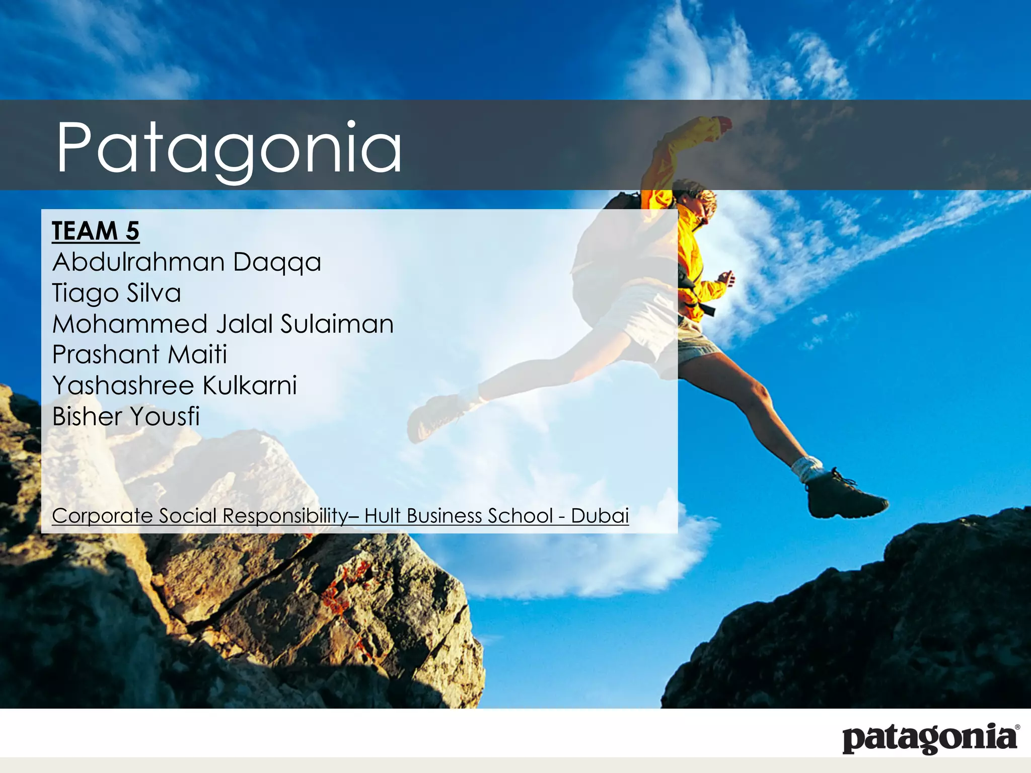 Patagonia - Corporate Social Responsibility | PDF