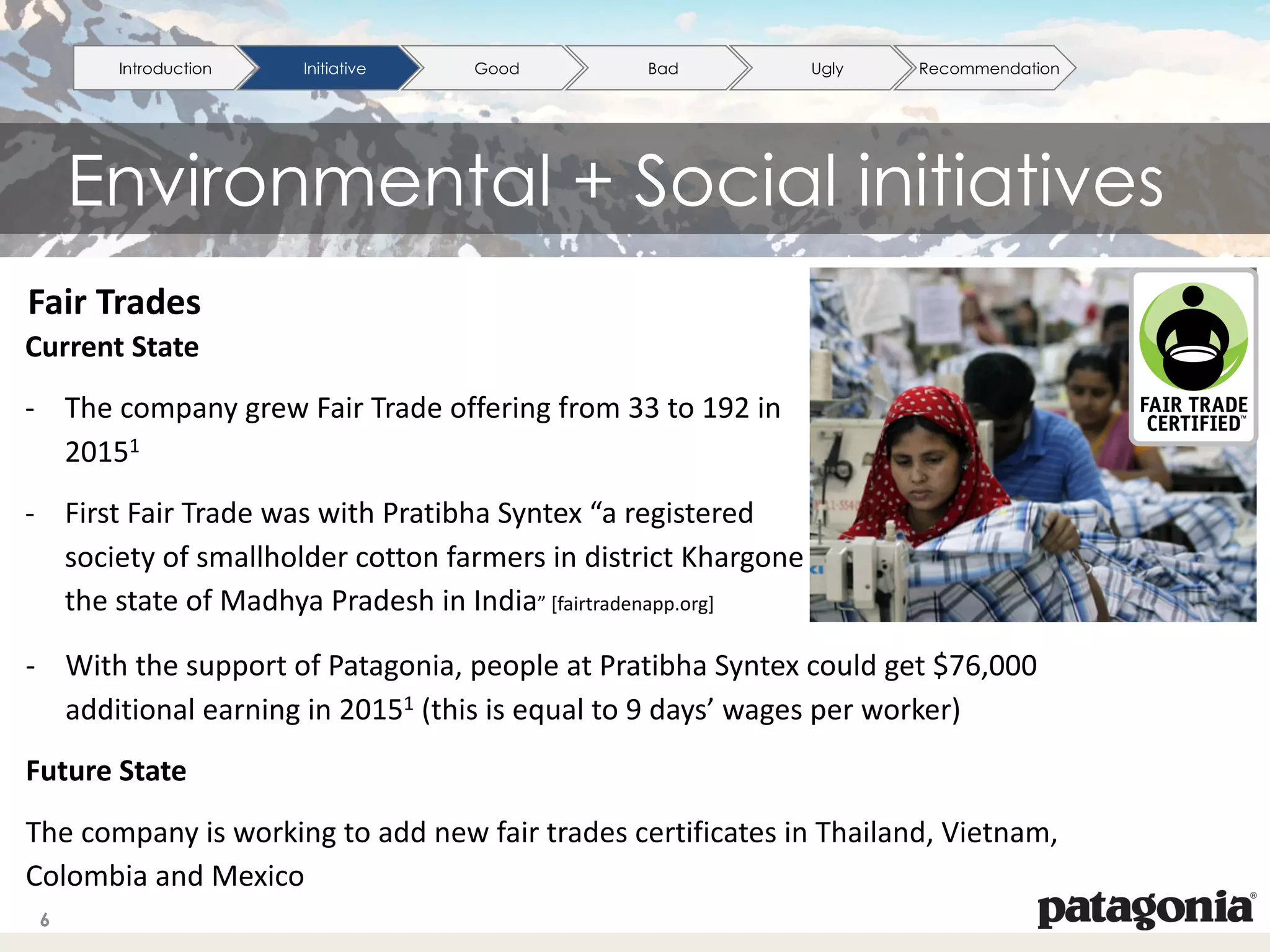 Patagonia - Corporate Social Responsibility | PDF