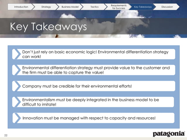 Environmental Differentiation Strategy of Patagonia | PPTX | Business ...