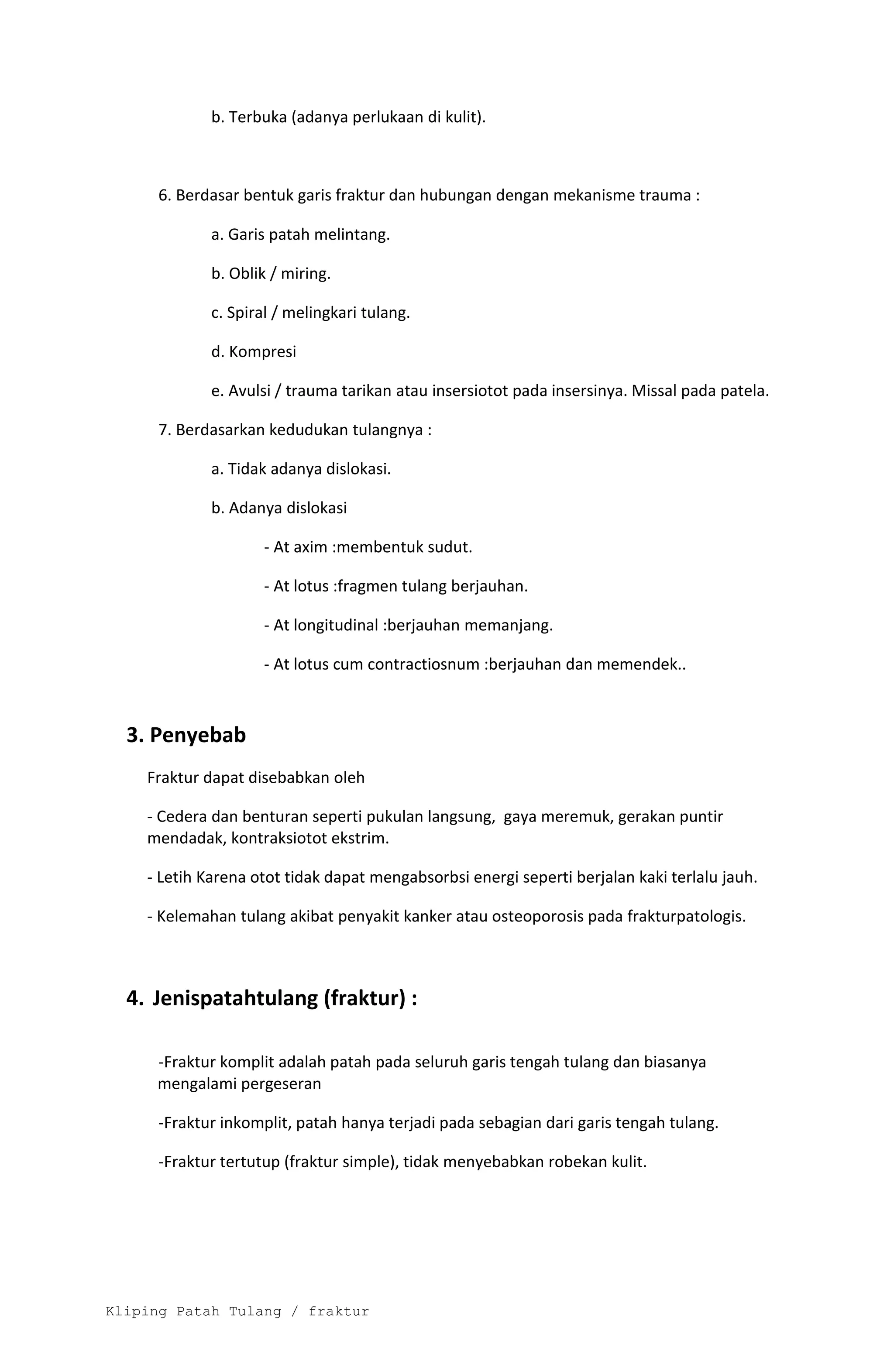 Biologi Patah tulang | DOCX