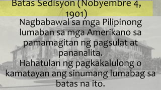 Patakarang kooptasyon (pilipinisasyon) | PPTX