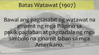 Patakarang kooptasyon (pilipinisasyon) | PPTX