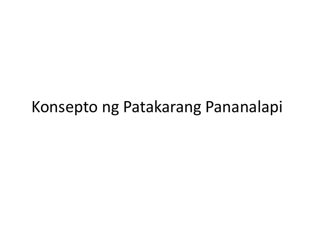 Patakarang Pananalapi Konsepto Ng Patakarang Pananalapi