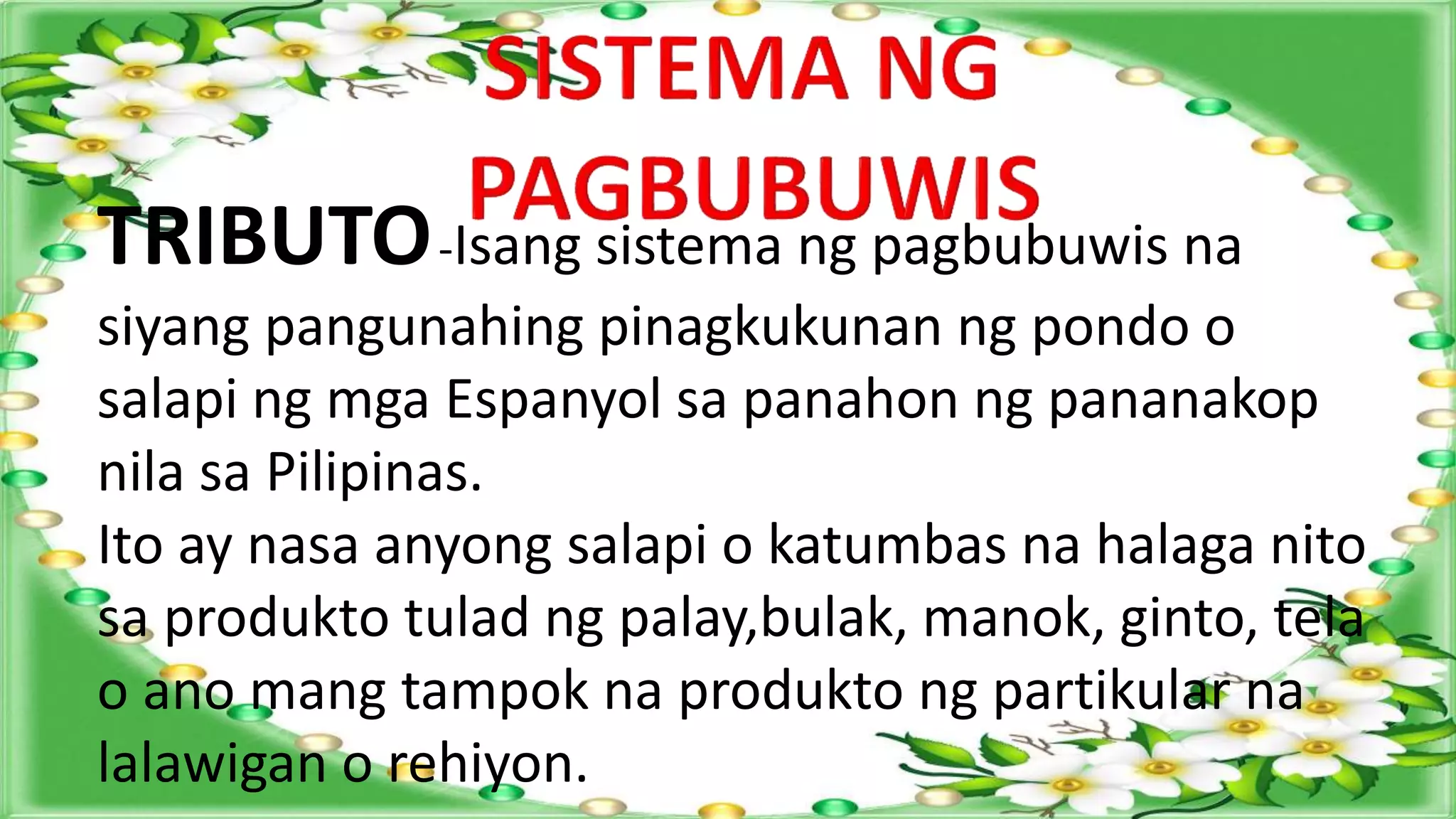 Patakarang pang ekonomiya bandala | PPTX
