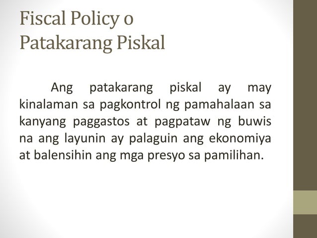 Patakarang piskal | PPTX