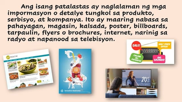 Paggawa ng Patalastas at Usapan Gamit ang iba't ibang bahagi ng ...