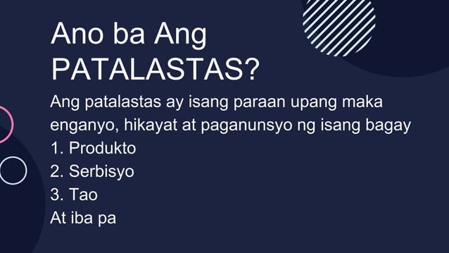 Ano ang patalastas: anyo at paraan ng pagawa | PPTX