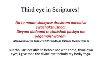 The concept of Third Eye | PPTX