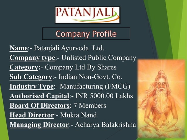 Patanjali | PPTX | Commodities | Economy