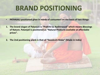 Patanjali Ghee Market Research Project | PPTX