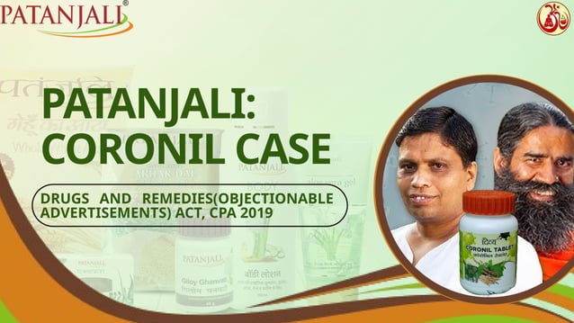 Patanjali Case Study: Coronil Drugs release | PPTX