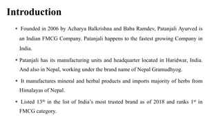 Patanjali case study | PPTX