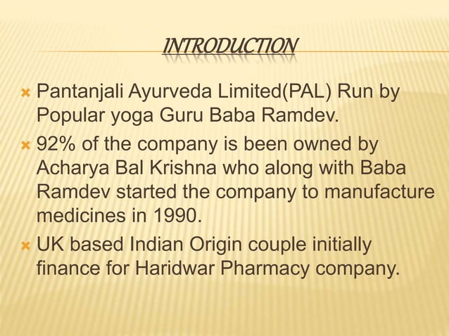 Patanjali ppt | PPTX | Herbs and Supplements | Alternative Medicine
