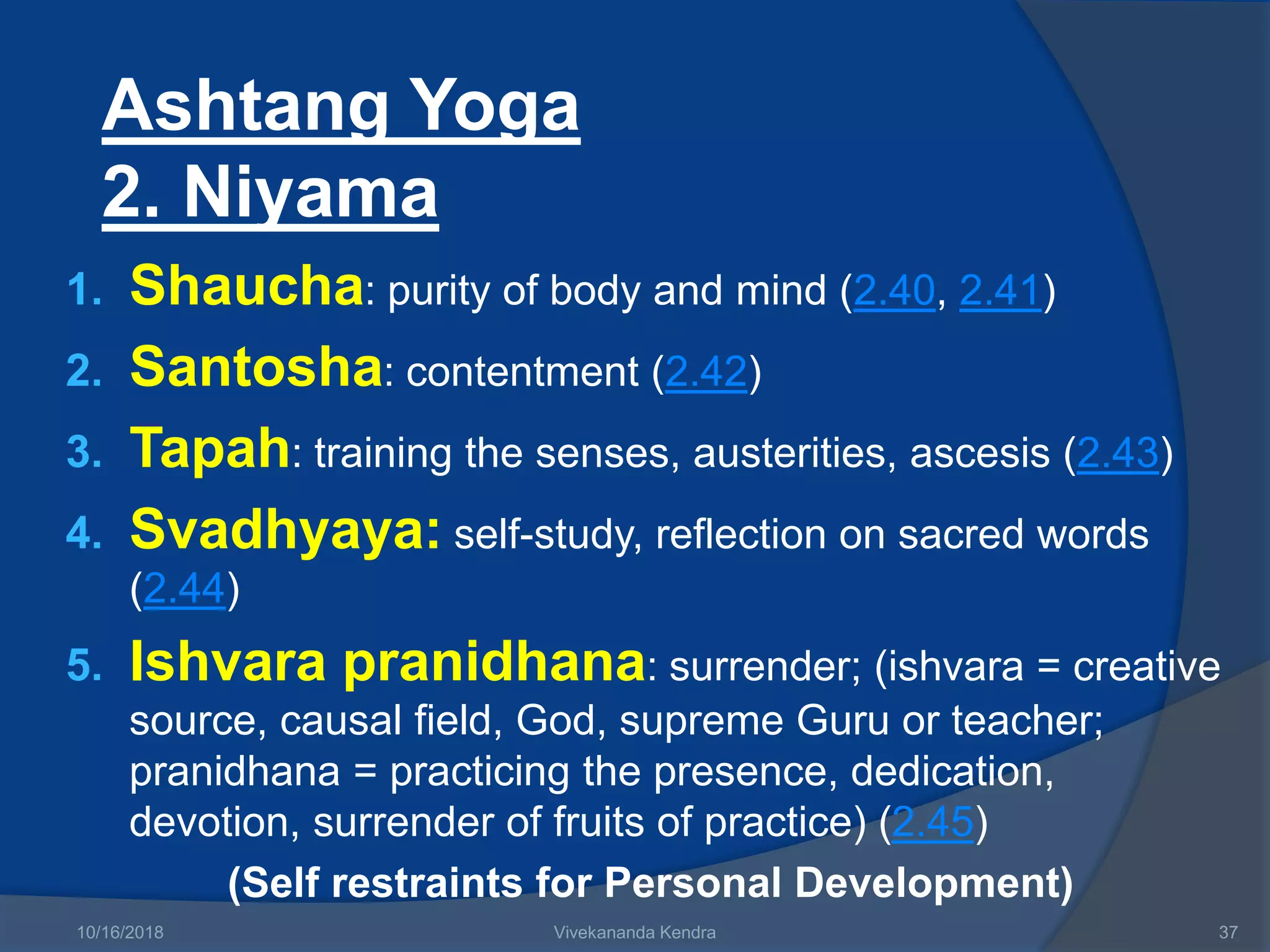 Patanjali Yoga Sutras - for AYSUH YOGA EXAMINATION | PPTX