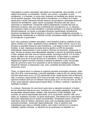 Patapievici, horia roman - electoratul romanesc - o fotografie miscata | DOC