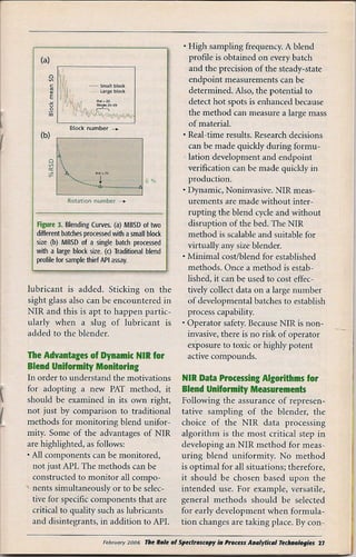 The Use of NIR as a PAT Tool for Measuring Blend Uniformity | PDF