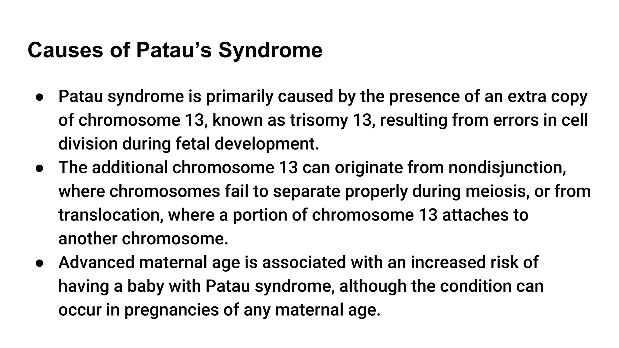 Patau's Syndrome presentationon genetics.pptx