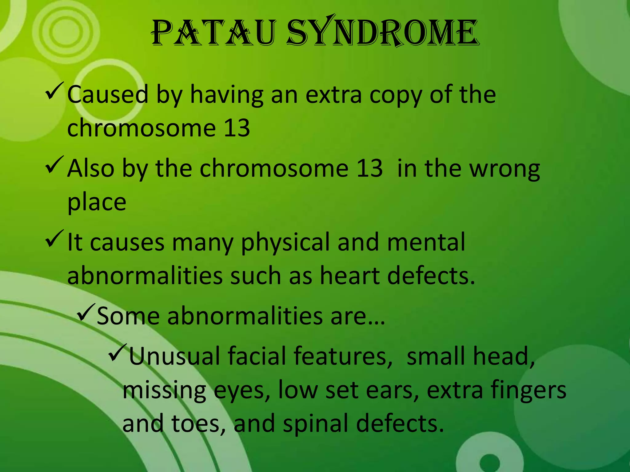 Patau Syndrome | PPTX