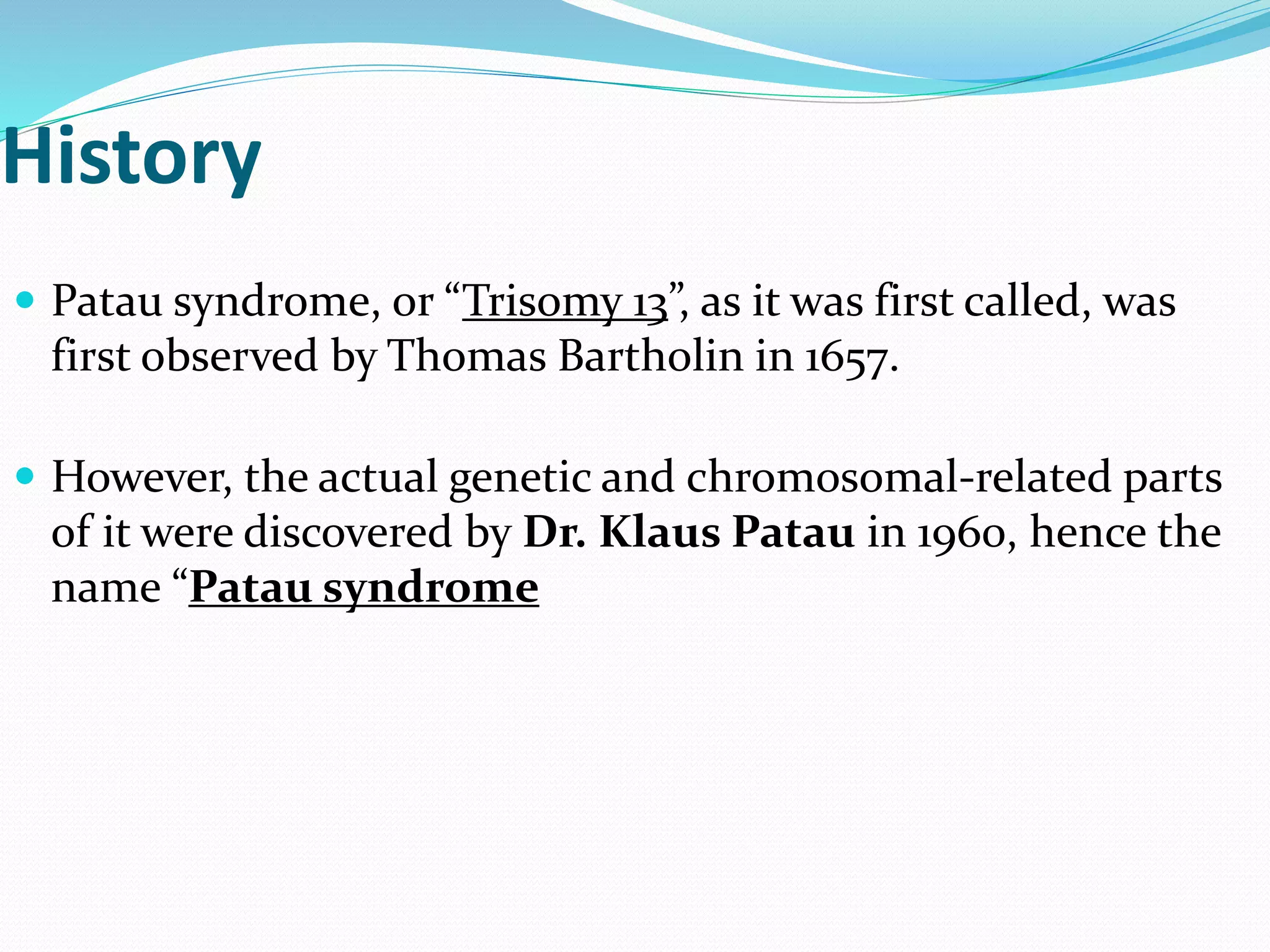 Patau syndrome | PPTX