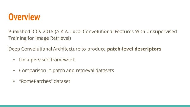 Convolutional Patch Representations For Image Retrieval An Unsupervised Approach Ppt