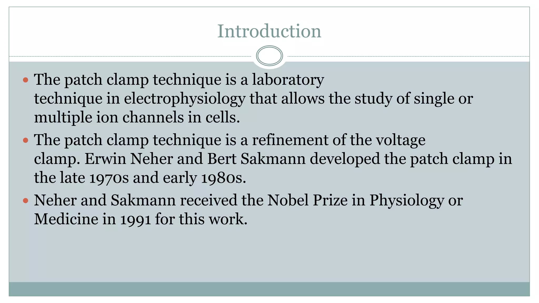 Patch clamptechnique | PPTX