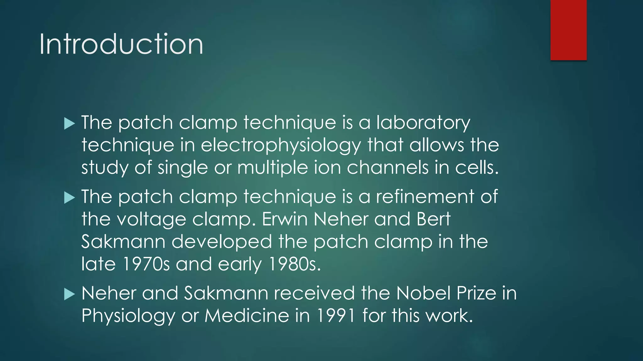 Patch clamp technique | PPTX