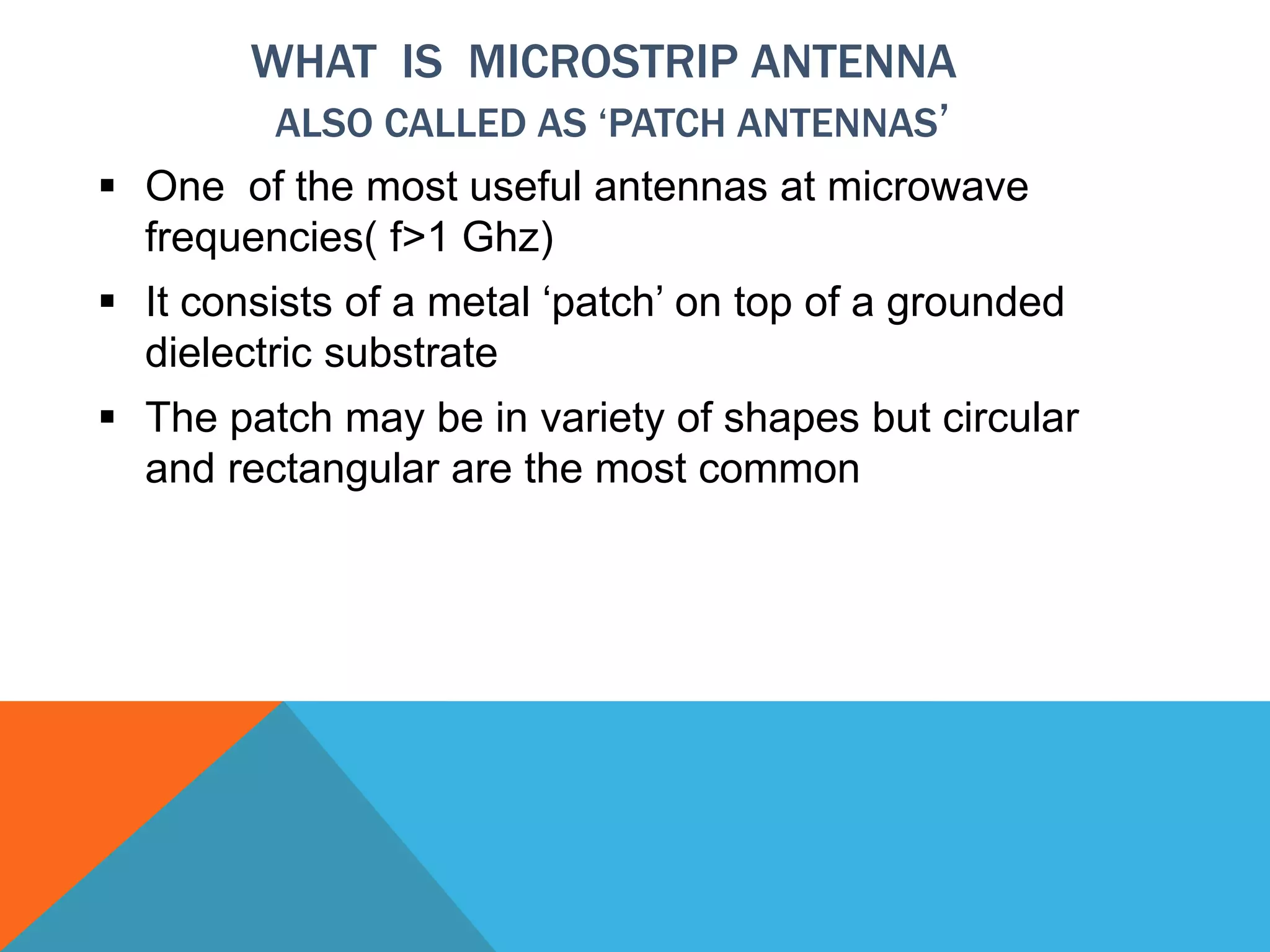 Patch antenna | PPTX