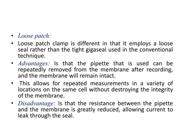 Patch clamp technique | PPTX