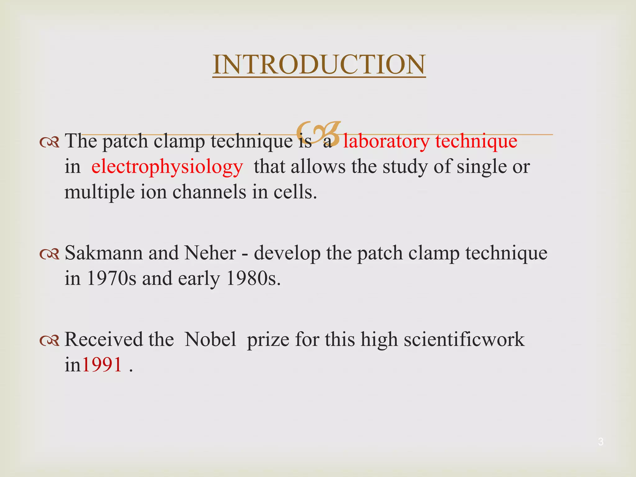 Patch clamp technique | PPTX