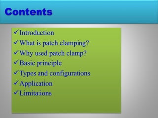 Patch clamp technique principle | PPTX