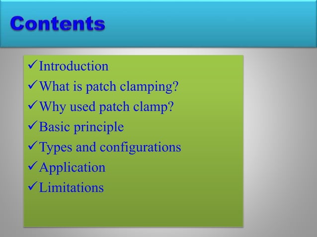 Patch clamp technique principle | PPTX