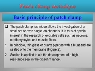 Patch clamp technique principle | PPTX