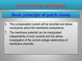 Patch clamp technique principle | PPTX