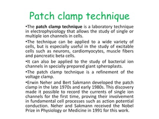 Patch clamp technique | PPTX