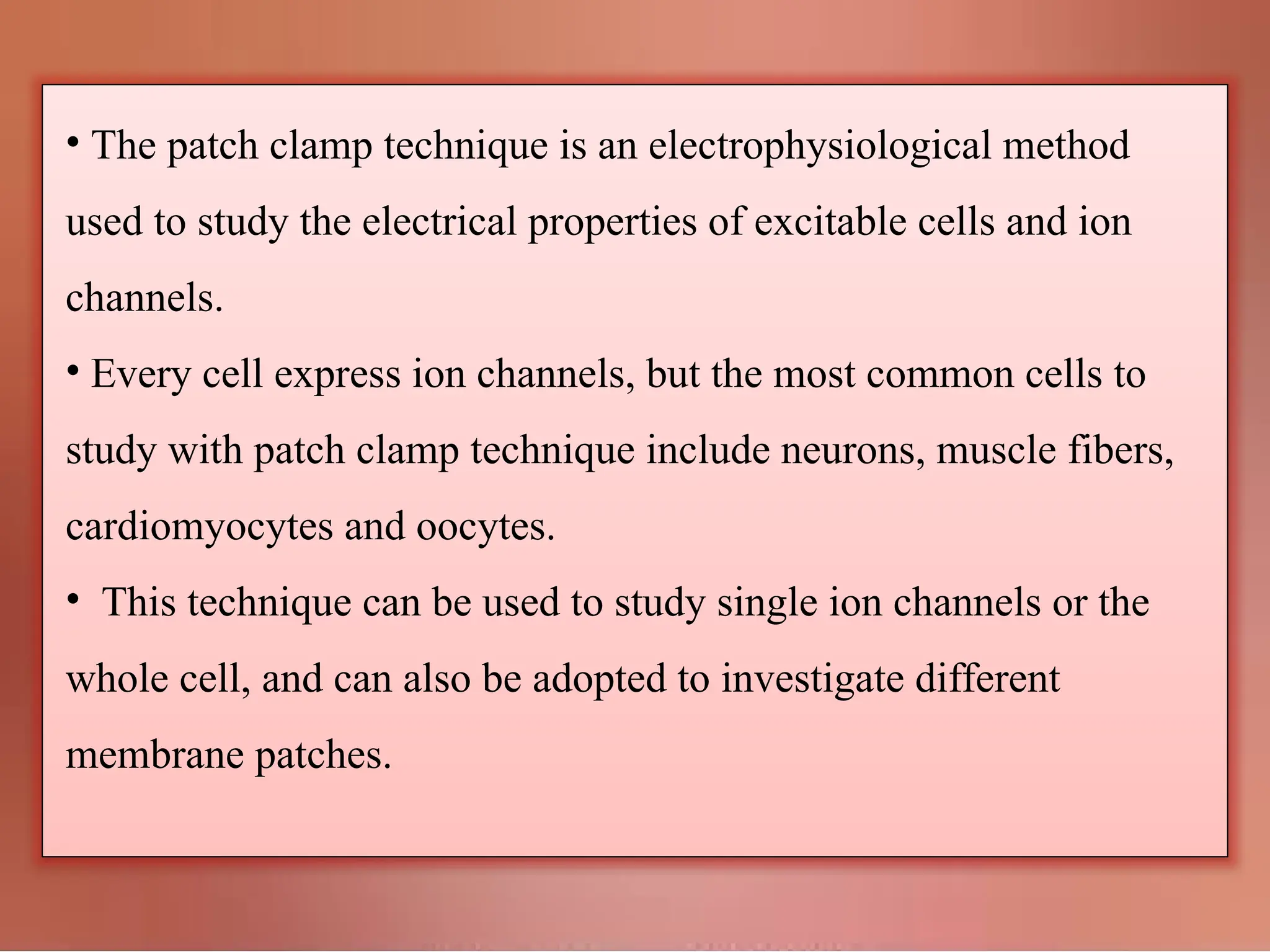 Patch Clamp Technique and its Principle.pptx