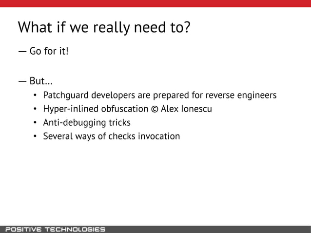 Bypassing patchguard on Windows 8.1 and Windows 10 | PPT