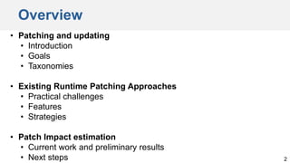 Run-time Patching and updating Impact Estimation | PDF