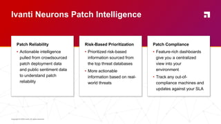 Webinar Ivanti Neurons For Patch Intelligence | PPT