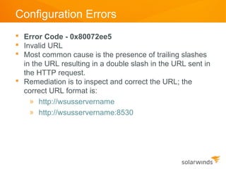 Common WSUS Errors Codes - Decoded and Resolved | PPT