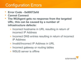 Common WSUS Errors Codes - Decoded and Resolved | PPT