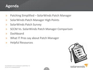 SolarWinds Patch Manager - How does it compare to SCCM Patch Management? | PPT