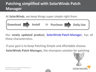 SolarWinds Patch Manager - How does it compare to SCCM Patch Management ...