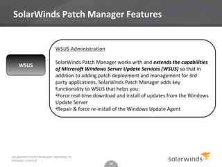 SolarWinds Patch Manager Compared to Shavlik / VMware | PPT