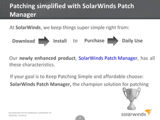 SolarWinds Patch Manager Compared to Shavlik / VMware | PPT
