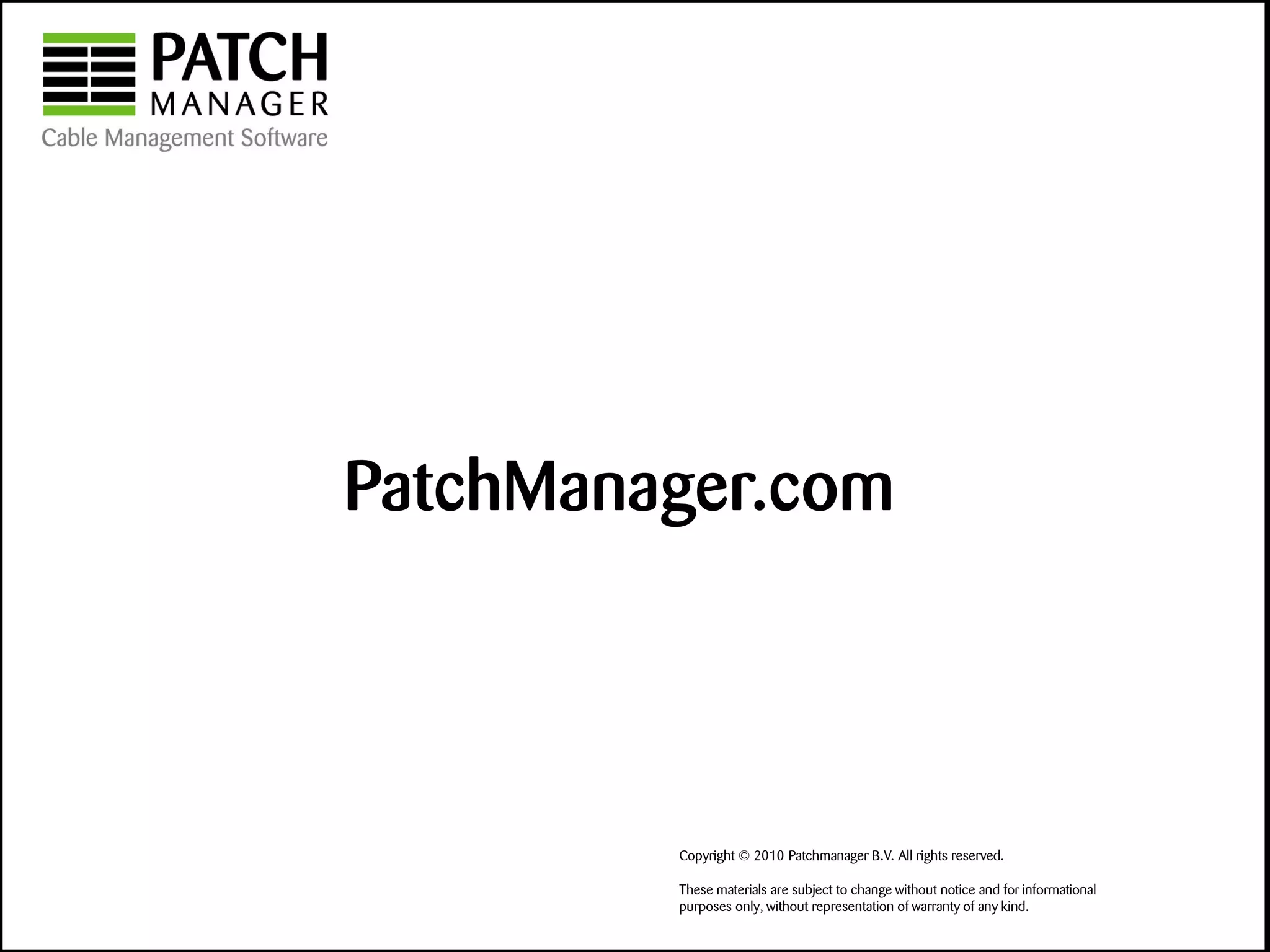 PatchManager presentation eng | PDF