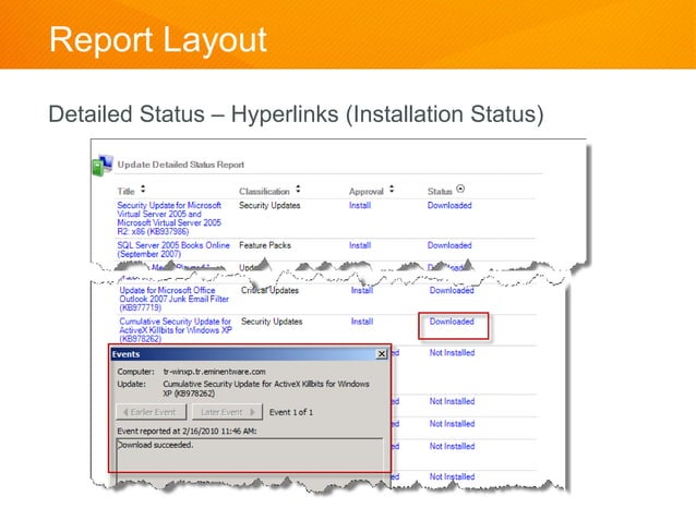 How-To: WSUS Reporting Made Easier | PPT | Operating Systems | Computer ...