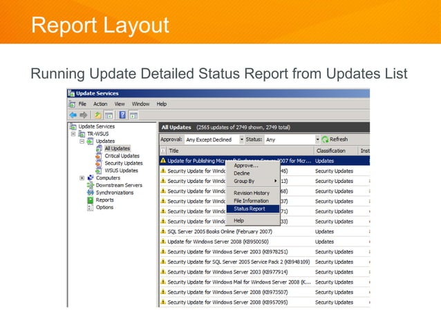 How-To: WSUS Reporting Made Easier | PPT | Operating Systems | Computer ...