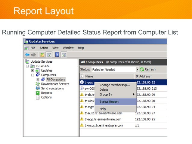 How-To: WSUS Reporting Made Easier | PPT | Operating Systems | Computer ...